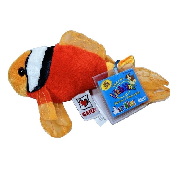 GANZ | Toys | Clownfish Webkinz Lil Kinz Fish Stuffed Animal Soft Plush ...